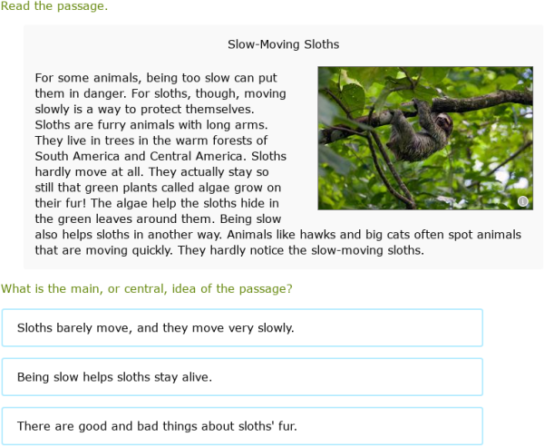 IXL - Determine the main idea of a passage (Primary 3 English language ...