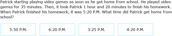 IXL - Find start and end times: word problems (Primary 5 maths practice)