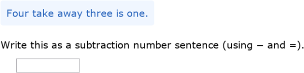 IXL - Write subtraction sentences (Kindergarten 2 maths practice)