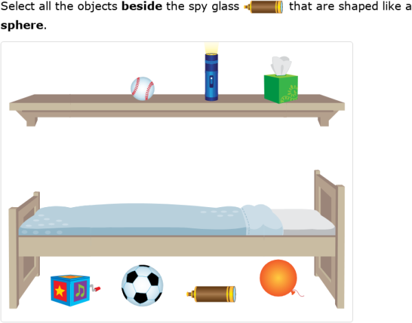 IXL - Beside and next to - find solid figures (Kindergarten 2 maths ...