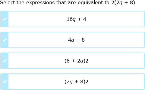 IXL - Identify equivalent linear expressions (Secondary 1 maths practice)
