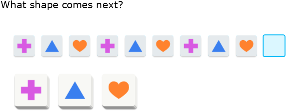 IXL - Find the next shape in a pattern (Primary 1 maths practice)