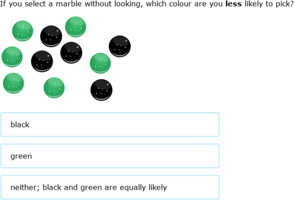 IXL - Understanding probability (Primary 5 maths practice)