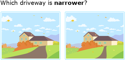 IXL - Wide and narrow (Kindergarten 1 maths practice)