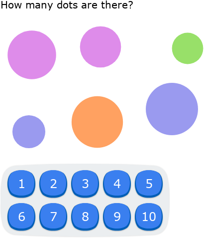 IXL - Count dots - up to 10 (Kindergarten 1 maths practice)