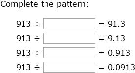 IXL - Decimal division patterns over increasing place values (Primary 5 ...