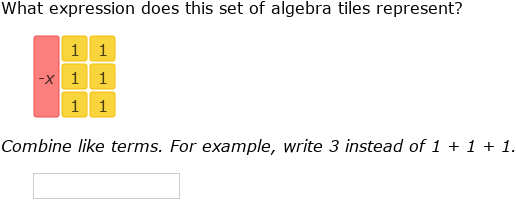 IXL - Model polynomials with algebra tiles (Secondary 2 maths practice)