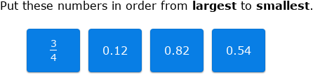 IXL - Put a mix of decimals, fractions and mixed numbers in order ...