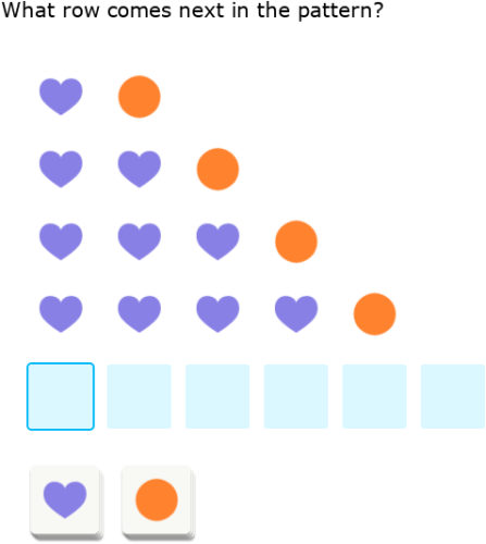 IXL - Find the next row in a growing pattern (Primary 1 maths practice)