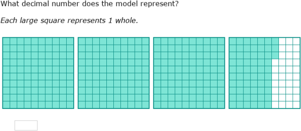 IXL - What decimal number is illustrated? (Primary 4 maths practice)