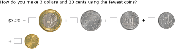 IXL - Least number of coins (Primary 2 maths practice)