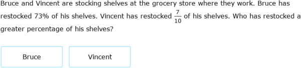 IXL - Compare percents and fractions: word problems (Primary 6 maths ...