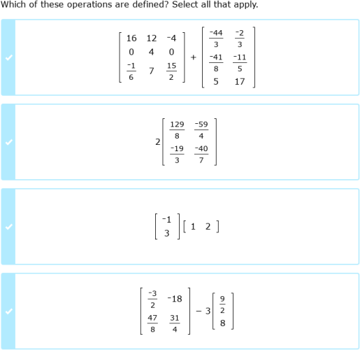 IXL - Matrix operation rules (Higher 2 maths practice)