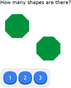 IXL - Count shapes - up to 3 (Kindergarten 1 maths practice)