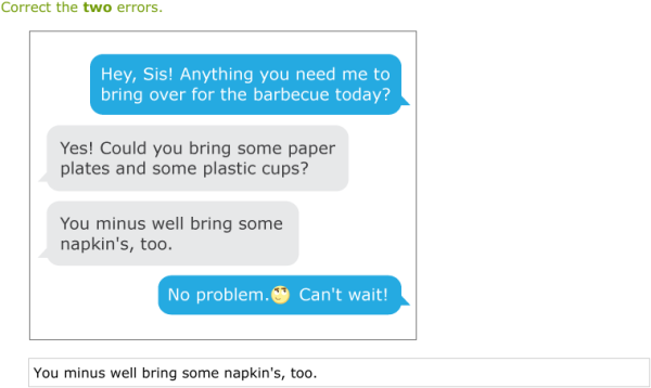 IXL - Correct errors in everyday use (Higher 1 English language practice)