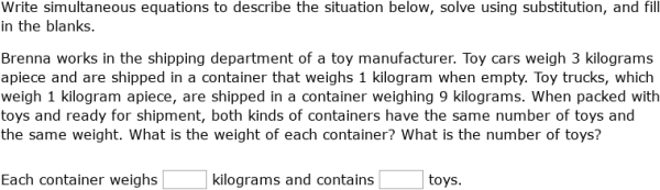 Ixl Solve Simultaneous Equations Using Substitution Word Problems