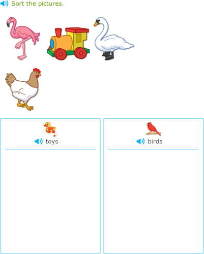 IXL - Sort objects into categories (Kindergarten 1 English language ...
