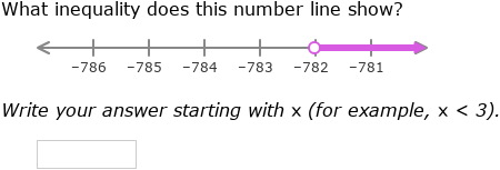 IXL - Write inequalities from number lines (Secondary 1 maths practice)