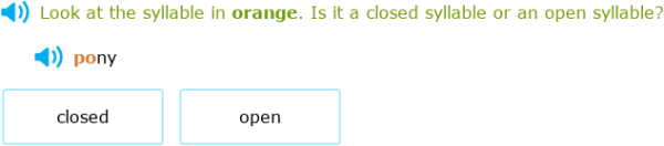 IXL - Is the syllable open or closed? (Primary 2 English language practice)