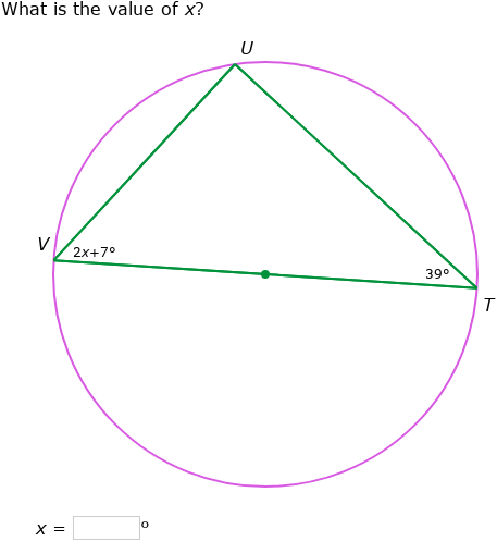 IXL - Angles in inscribed right triangles (Secondary 4 maths practice)