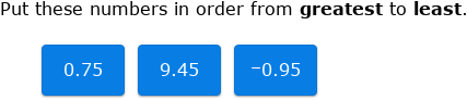 IXL - Put rational numbers in order (Secondary 1 maths practice)