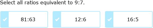 IXL - Identify equivalent ratios (Secondary 1 maths practice)