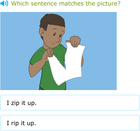 IXL - Choose the short i sentence that matches the picture (Primary 1 ...