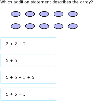 IXL - Identify repeated addition for arrays - sums to 25 (Primary 2 ...
