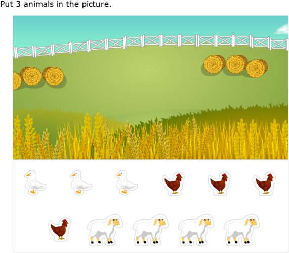 IXL - Count using stickers - up to 10 (Kindergarten 2 maths practice)