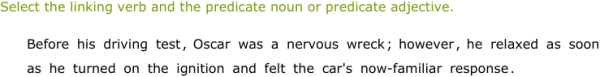 IXL - Identify linking verbs, predicate adjectives and predicate nouns ...