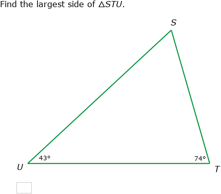 IXL - Angle-side relationships in triangles (Secondary 4 maths practice)