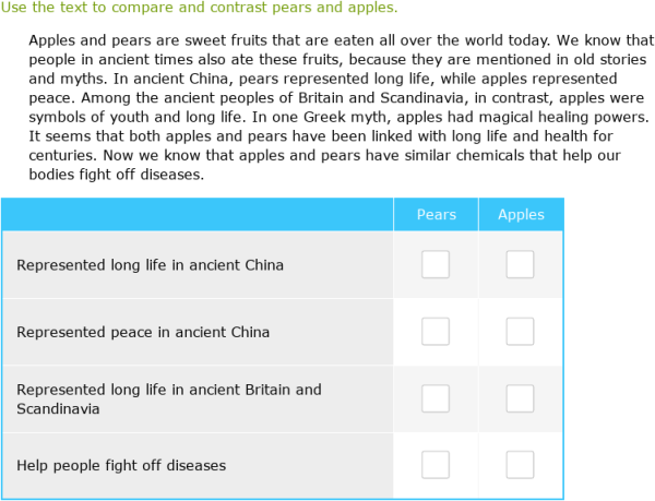 IXL - Compare and contrast in informational texts (Primary 5 English ...
