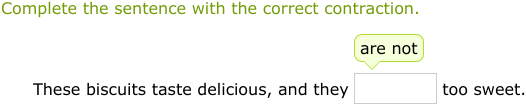 IXL - Contractions with 'not' (Primary 3 English language practice)