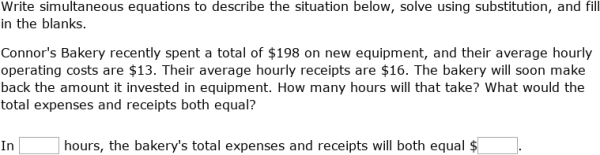 IXL - Solve simultaneous equations using substitution: word problems ...
