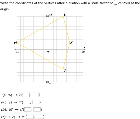 IXL - Dilations: find the coordinates (Secondary 2 maths practice)