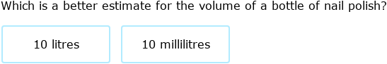 IXL - Which metric unit of volume is appropriate? (Primary 2 maths ...