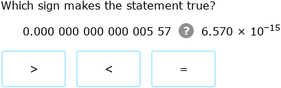 IXL - Compare numbers written in standard form (Secondary 3 maths practice)