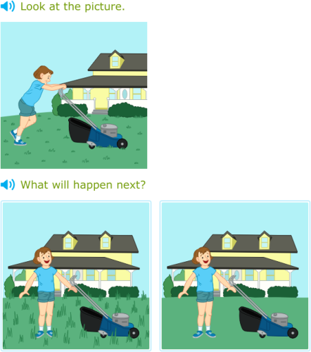 IXL - What will happen next? (Primary 1 English language practice)