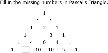 IXL - Pascal's triangle (Secondary 4 maths practice)