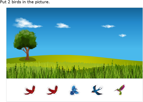 IXL - Count using stickers - up to 5 (Kindergarten 2 maths practice)