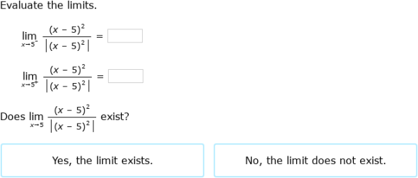 IXL - Find limits involving absolute value functions (Higher 2 maths ...