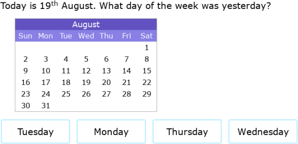 IXL - Read a calendar (Primary 1 maths practice)