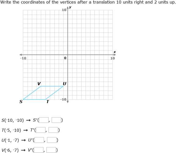 IXL - Translations: find the coordinates (Secondary 2 maths practice)