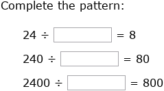 IXL - Division patterns over increasing place values (Primary 3 maths practice)