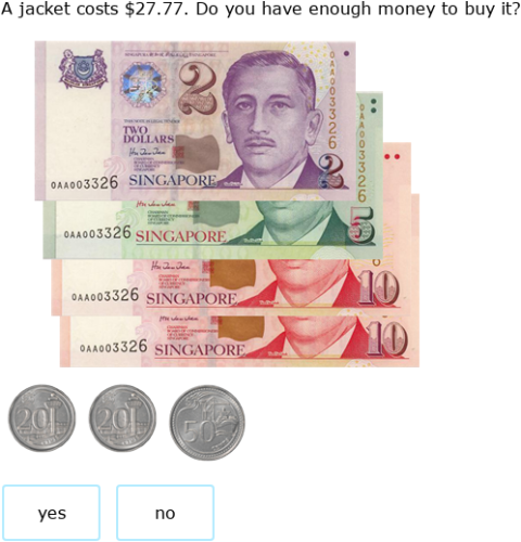 IXL - Purchases - do you have enough money - up to $50 (Primary 3 maths ...