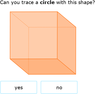 IXL - Identify shapes traced from solids (Kindergarten 2 maths practice)