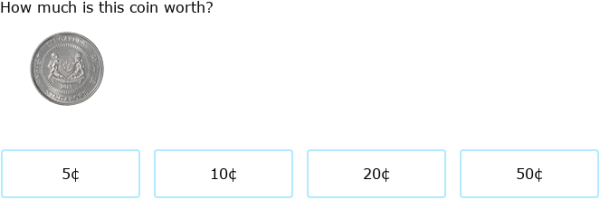 IXL - Coin values (Primary 2 maths practice)