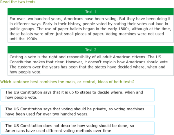 IXL - Combine main ideas from two texts (Primary 4 English language ...