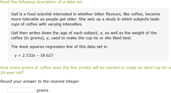 IXL - Interpret regression lines (Higher 2 maths practice)
