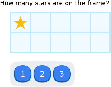 IXL - Count on ten frames - up to 3 (Kindergarten 2 maths practice)